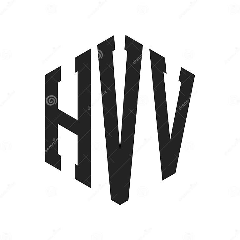 HVV Logo Design. Initial Letter HVV Monogram Logo Using Hexagon Shape ...