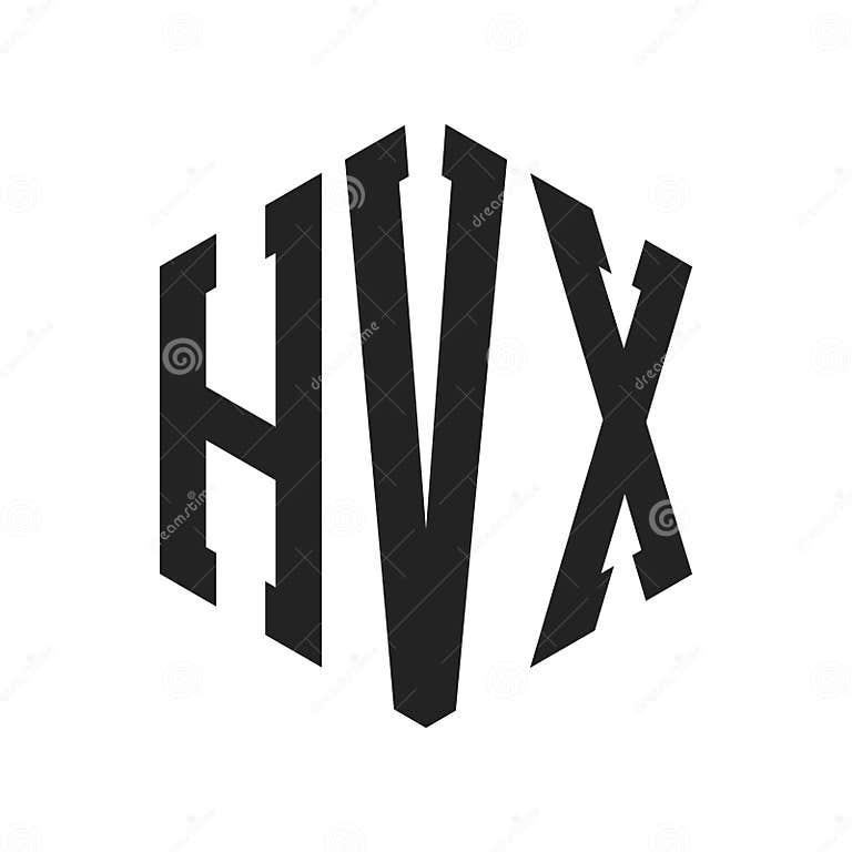 HVX Logo Design. Initial Letter HVX Monogram Logo Using Hexagon Shape Stock Vector ...