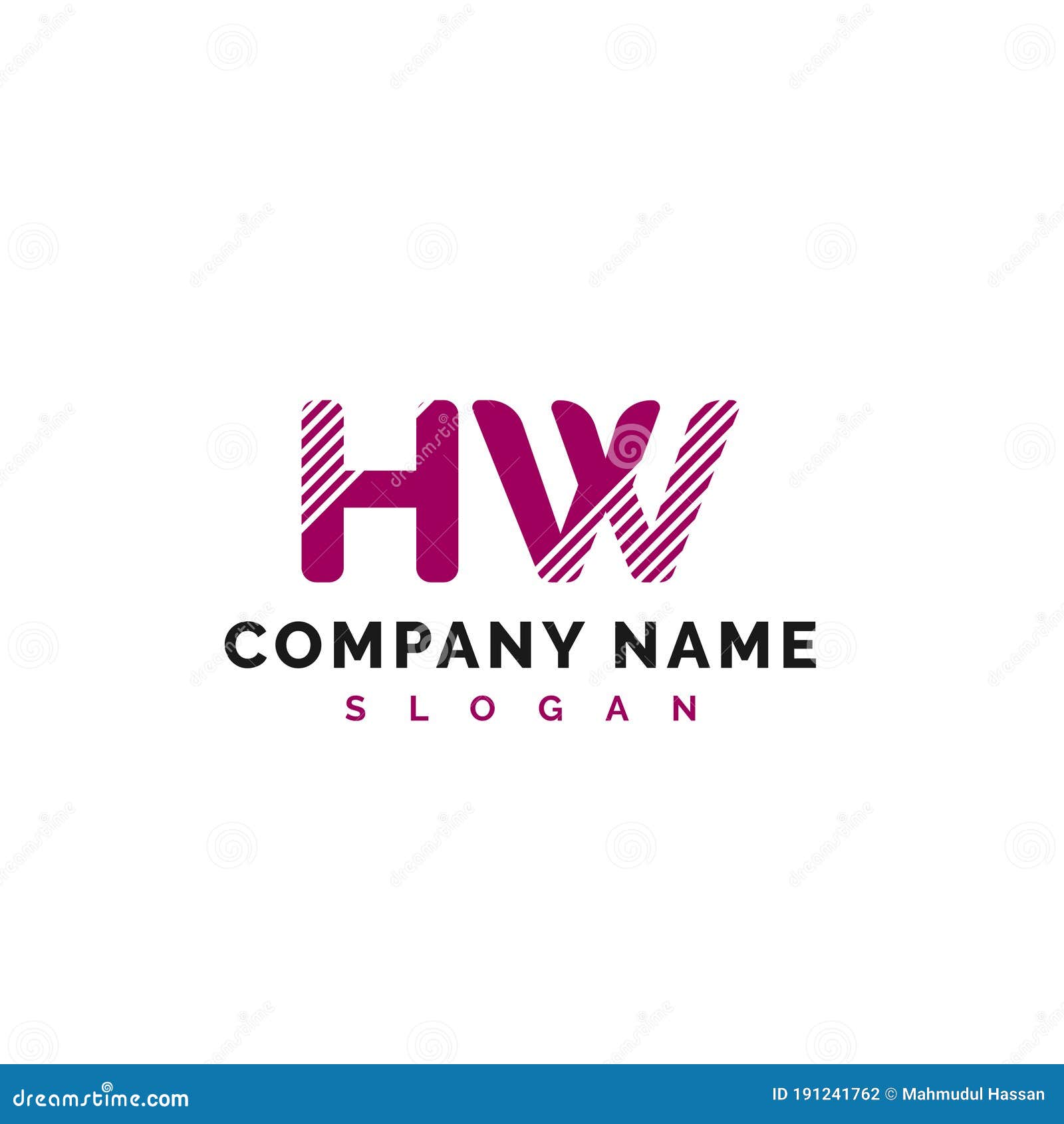 HW Letter Logo Design. HW Letter Logo Vector Illustration - Vector ...