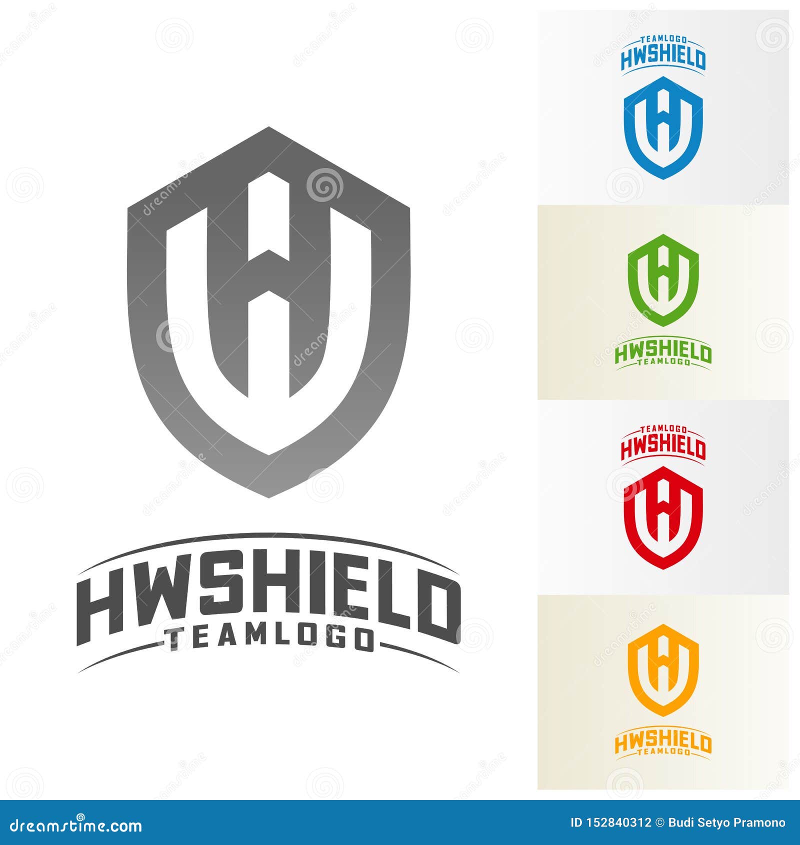 HW Shield Logo Design Vector. Initial HW Logo Template. Shield WH Logo ...