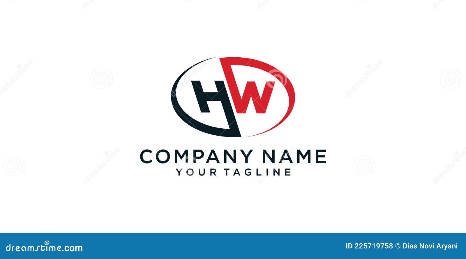 HW or WH Initial Letter Logo Design Vector Stock Vector - Illustration ...