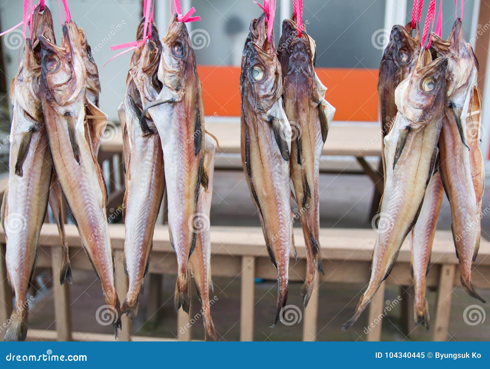 Hwangtae Auf Koreanisch Ist Das Getrocknete Pollack Stockbild - Bild ...