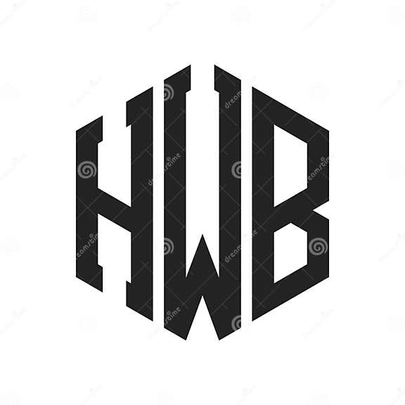 HWB Logo Design. Initial Letter HWB Monogram Logo Using Hexagon Shape ...
