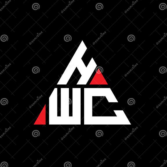 HWC Triangle Letter Logo Design with Triangle Shape. HWC Triangle Logo ...