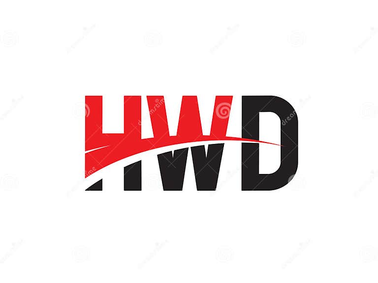 HWD Letter Initial Logo Design Vector Illustration Stock Vector ...