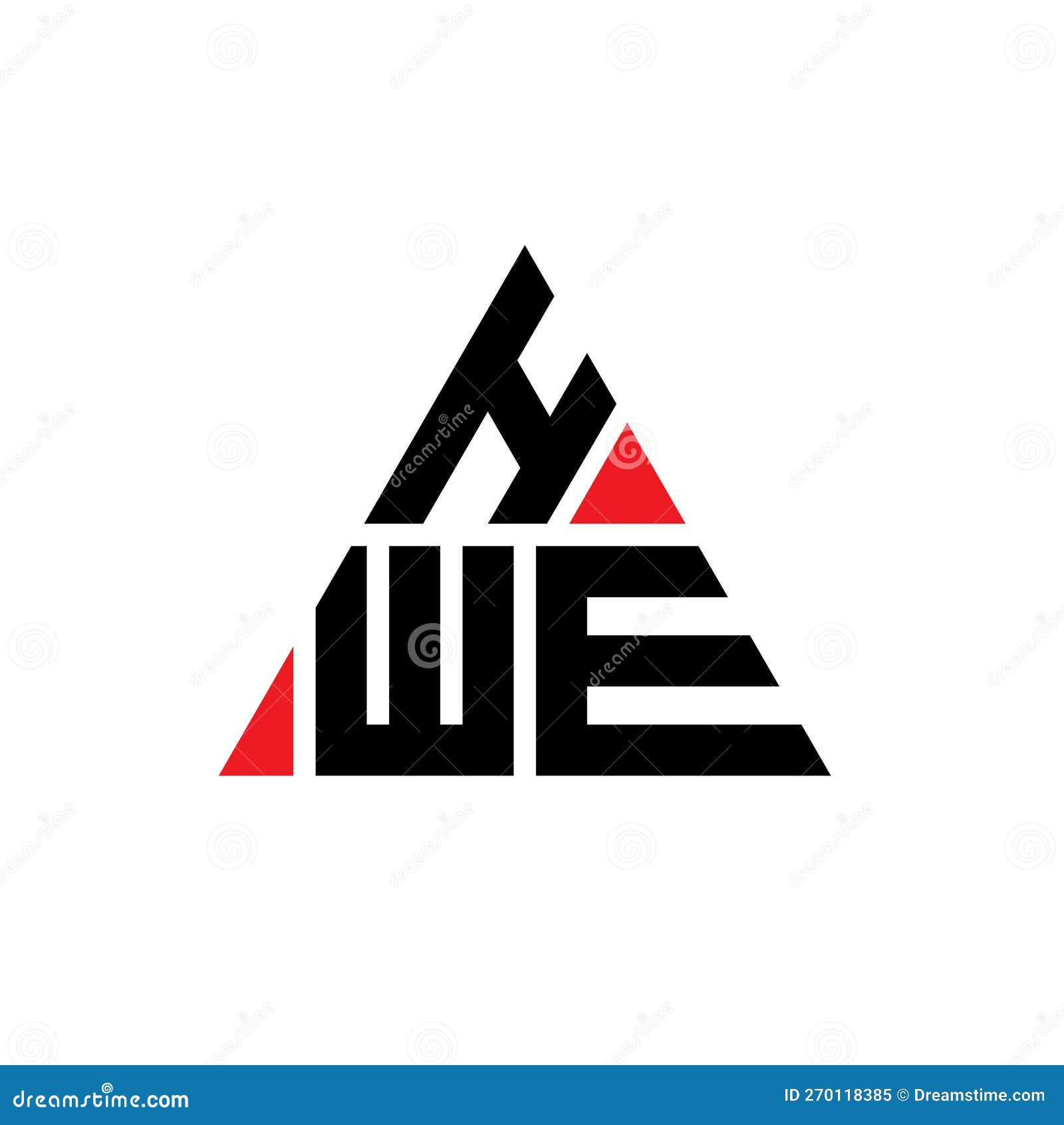 HWE Triangle Letter Logo Design with Triangle Shape. HWE Triangle Logo ...