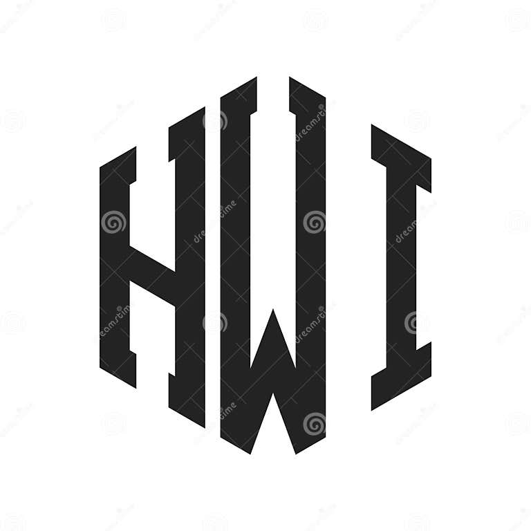 HWI Logo Design. Initial Letter HWI Monogram Logo Using Hexagon Shape ...