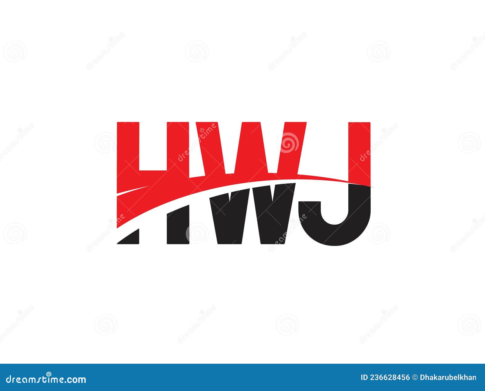 HWJ Letter Initial Logo Design Vector Illustration Stock Vector ...