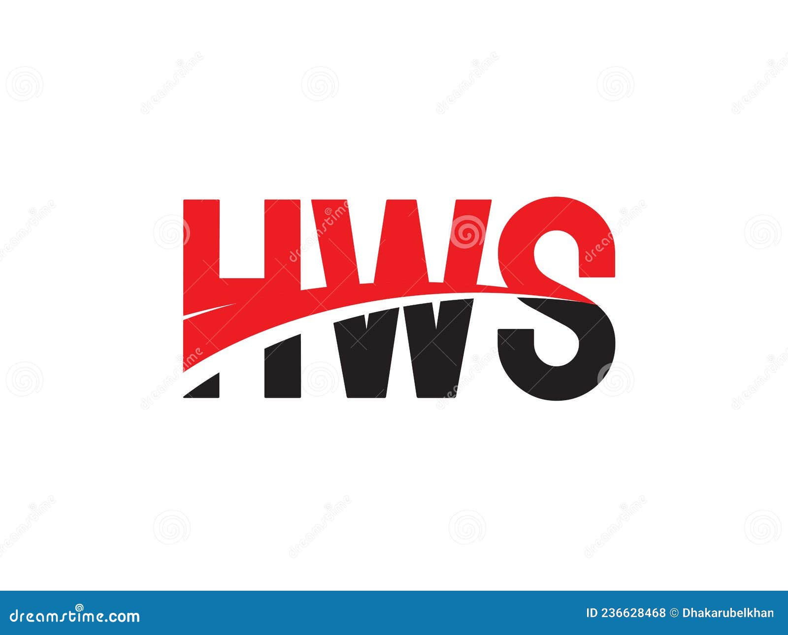 HWS Letter Initial Logo Design Vector Illustration Stock Vector ...
