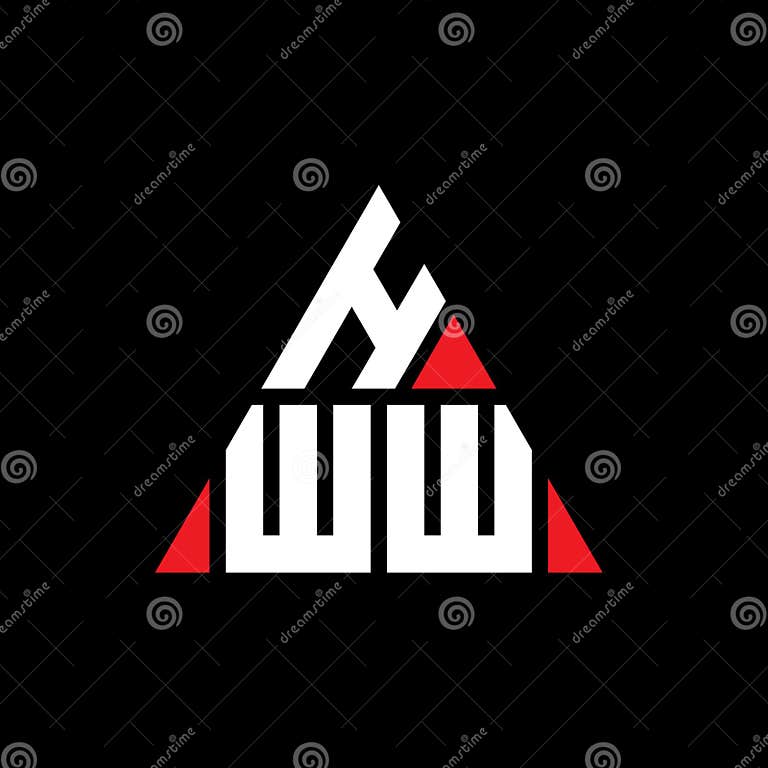 HWW Triangle Letter Logo Design with Triangle Shape. HWW Triangle Logo ...