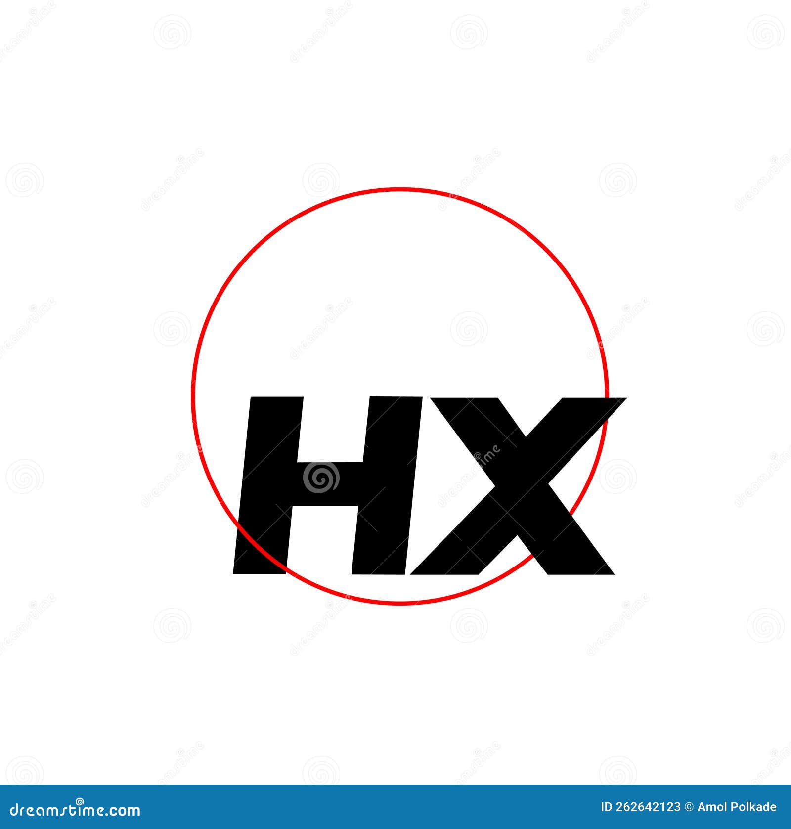 HX Brand Name Initial Letters Icon. HX in Round Monogram Stock Vector ...