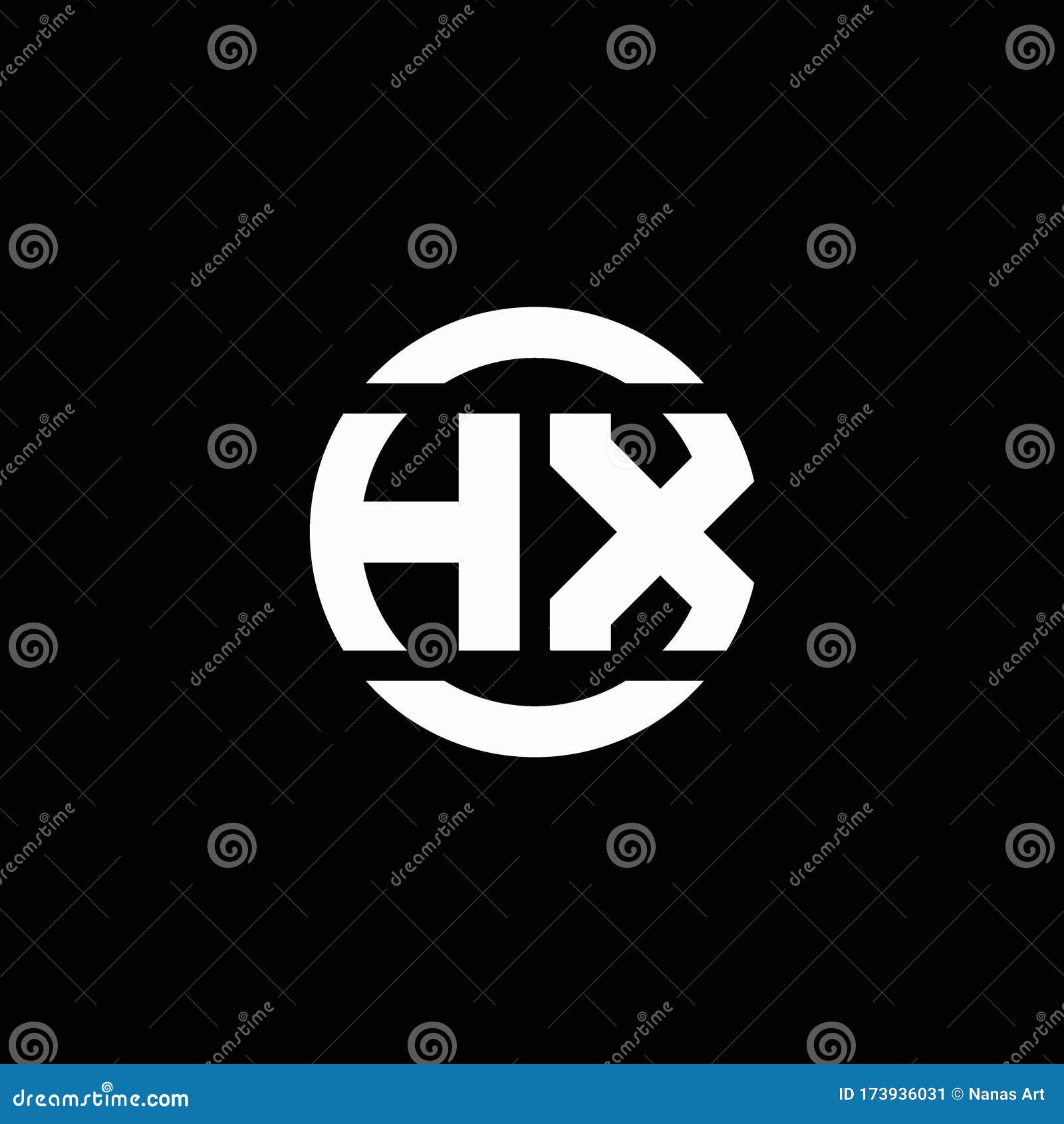 HX Logo Monogram Isolated on Circle Element Design Template Stock ...