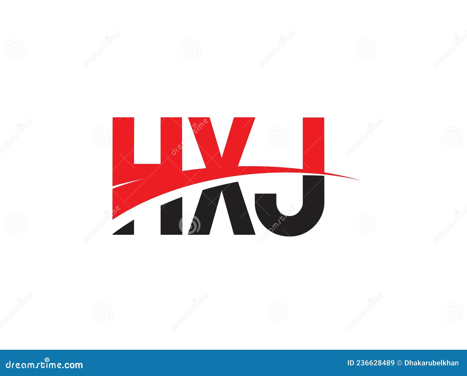 HXJ Letter Initial Logo Design Vector Illustration Stock Vector ...