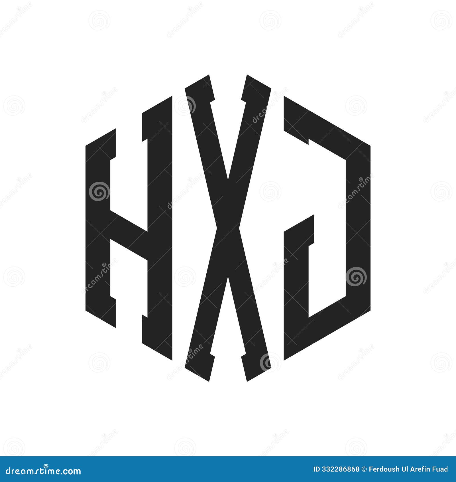 HXJ Logo Design. Initial Letter HXJ Monogram Logo Using Hexagon Shape ...