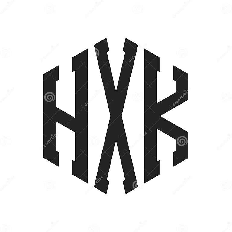 HXK Logo Design. Initial Letter HXK Monogram Logo Using Hexagon Shape ...