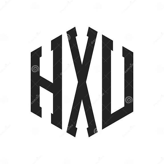 HXU Logo Design. Initial Letter HXU Monogram Logo Using Hexagon Shape ...