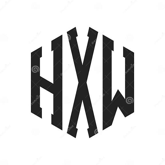HXW Logo Design. Initial Letter HXW Monogram Logo Using Hexagon Shape ...