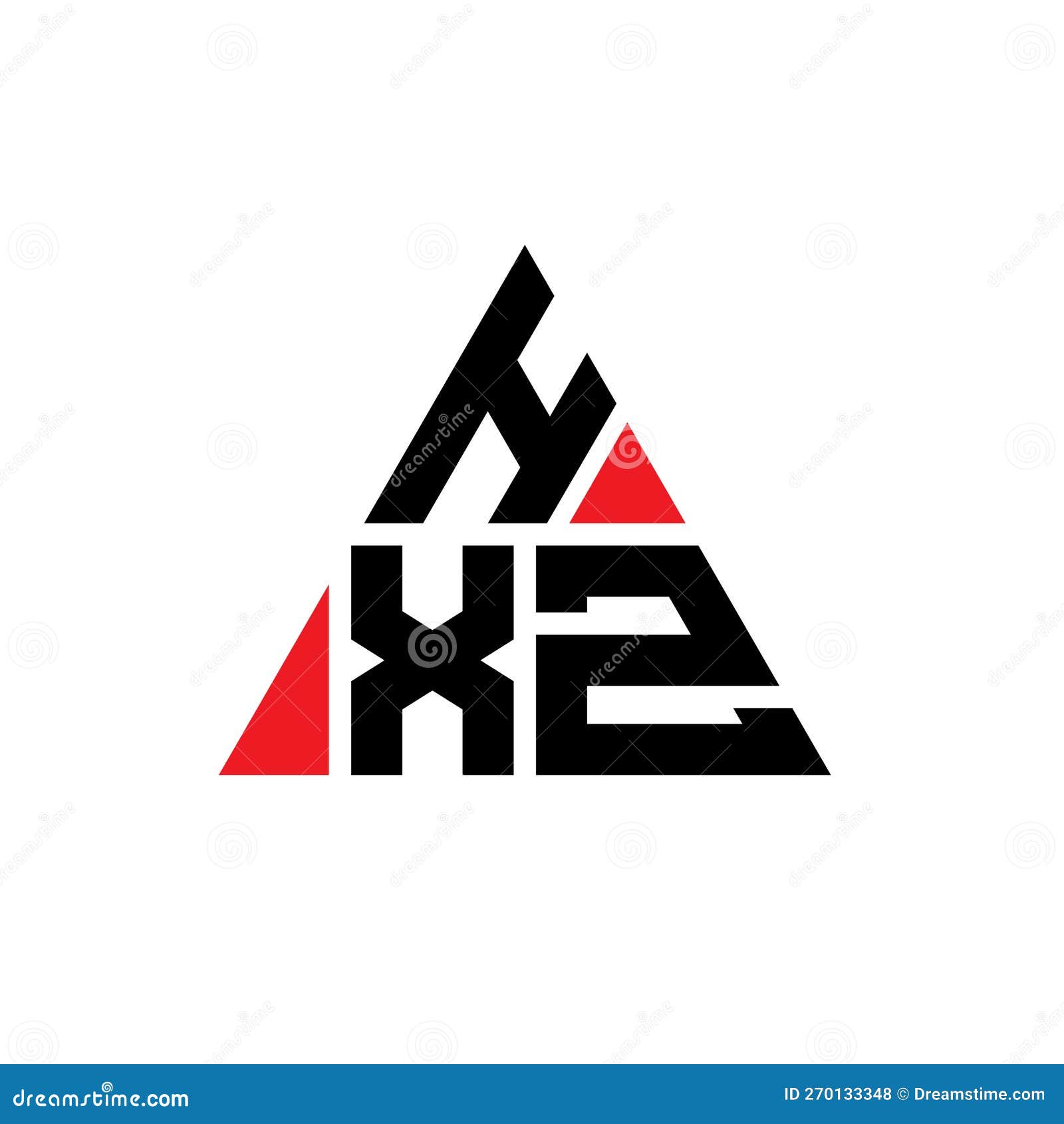 HXZ Triangle Letter Logo Design with Triangle Shape. HXZ Triangle Logo ...
