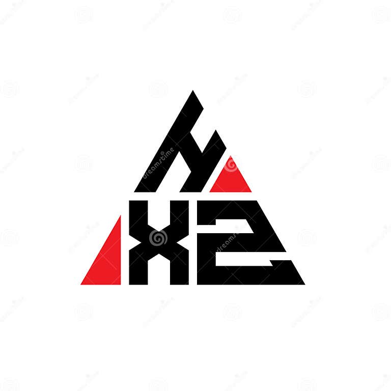 HXZ Triangle Letter Logo Design with Triangle Shape. HXZ Triangle Logo ...