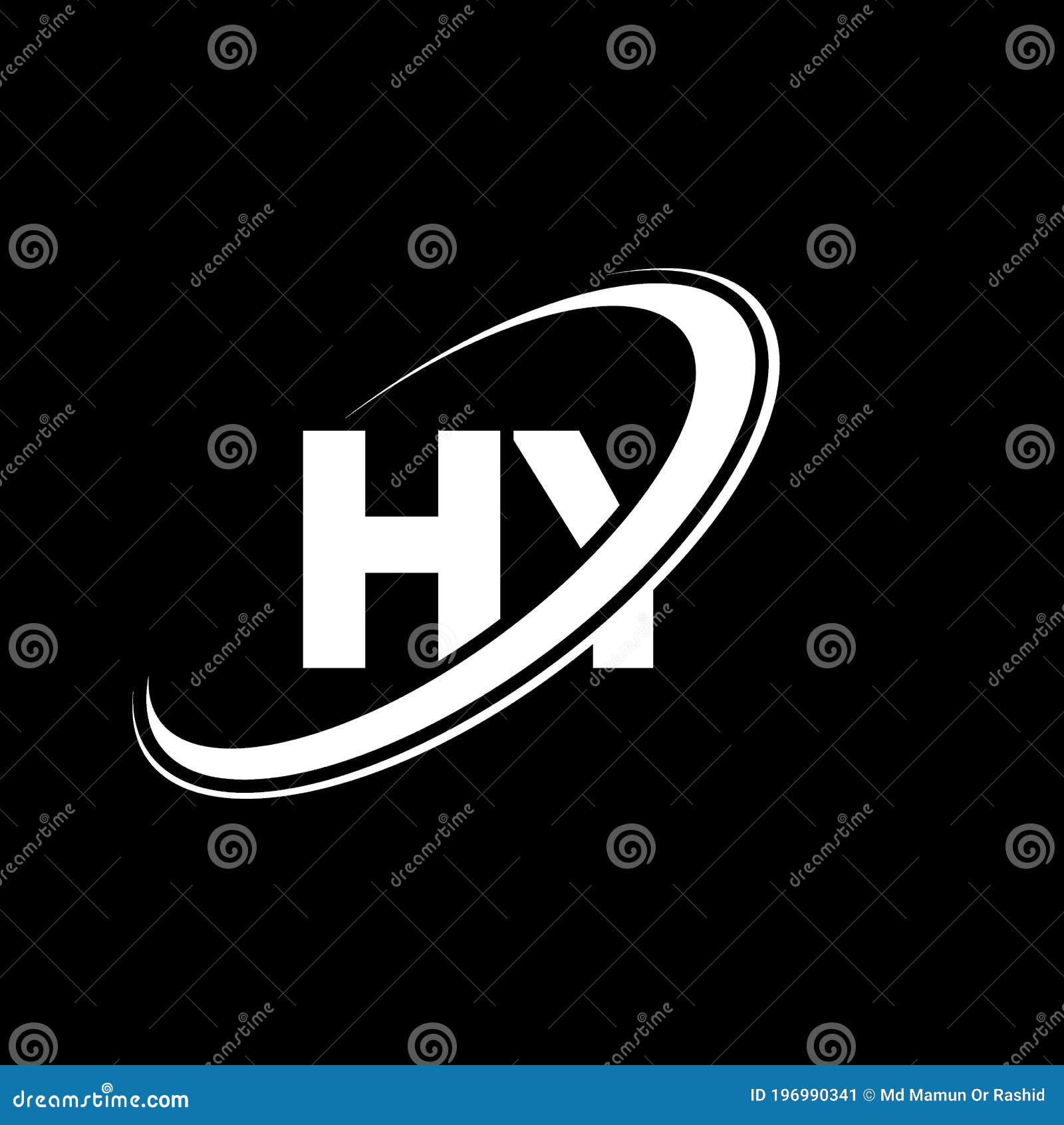 HY H Y Letter Logo Design. Initial Letter HY Linked Circle Uppercase ...