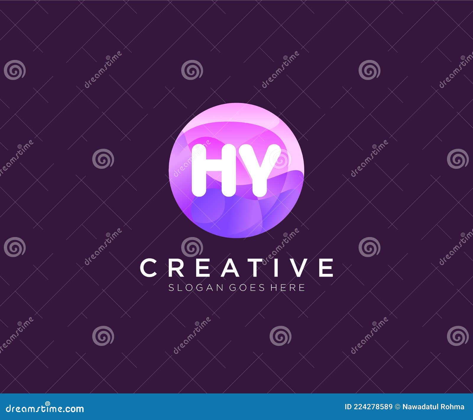 HY Initial Logo with Colorful Circle Template Vector Stock Vector ...