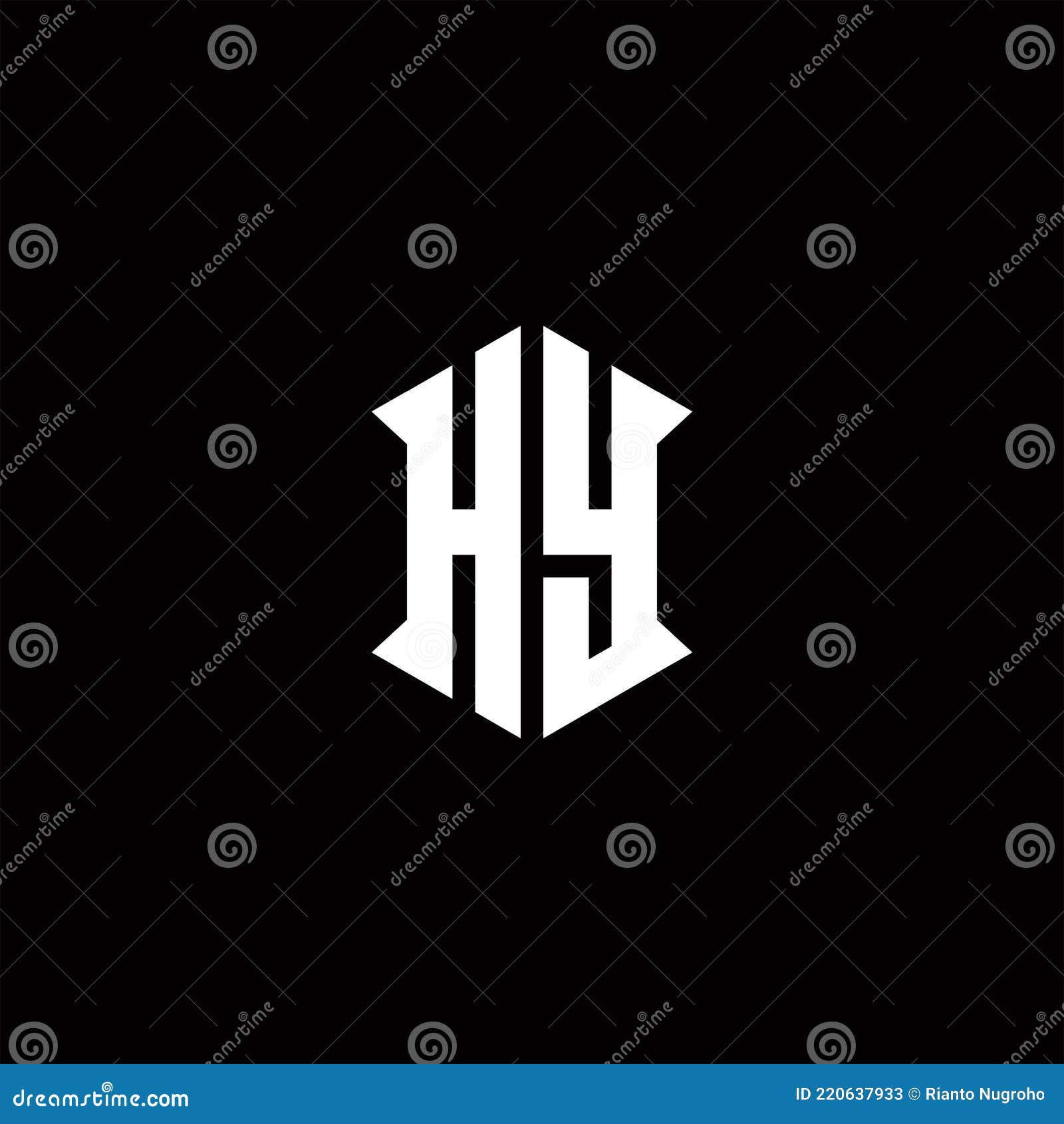 HY Logo Monogram with Shield Shape Designs Template Stock Vector ...