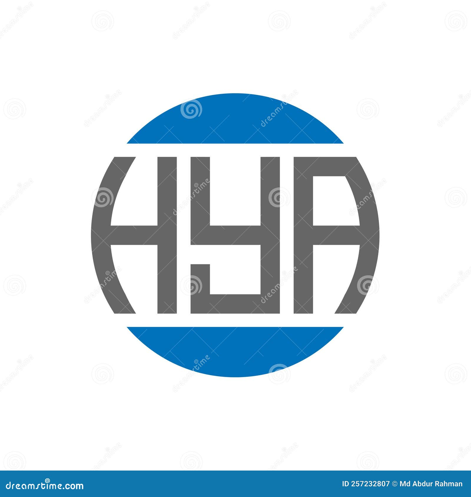 HYA Letter Logo Design on White Background. HYA Creative Initials ...