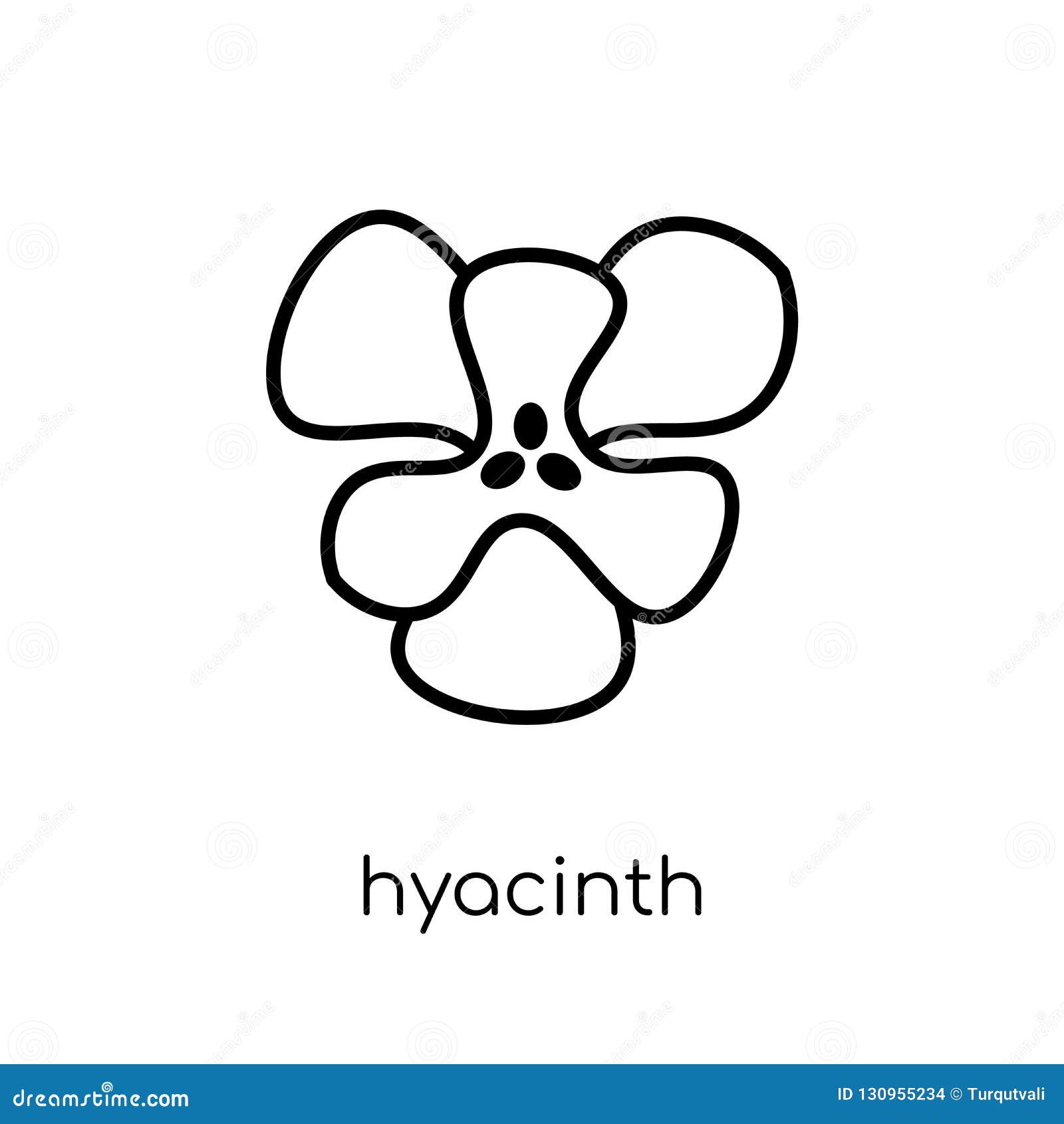 Hyacinth Icon. Trendy Modern Flat Linear Vector Hyacinth Icon on Stock ...
