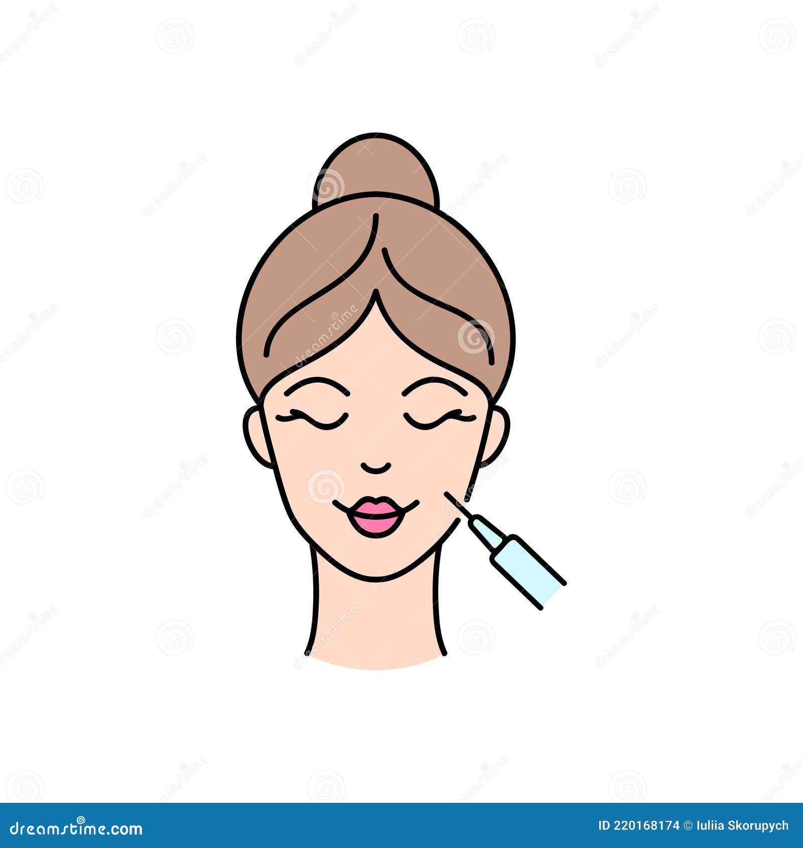 Face Injection Icon From Plastic Surgery Collection. Simple Line ...