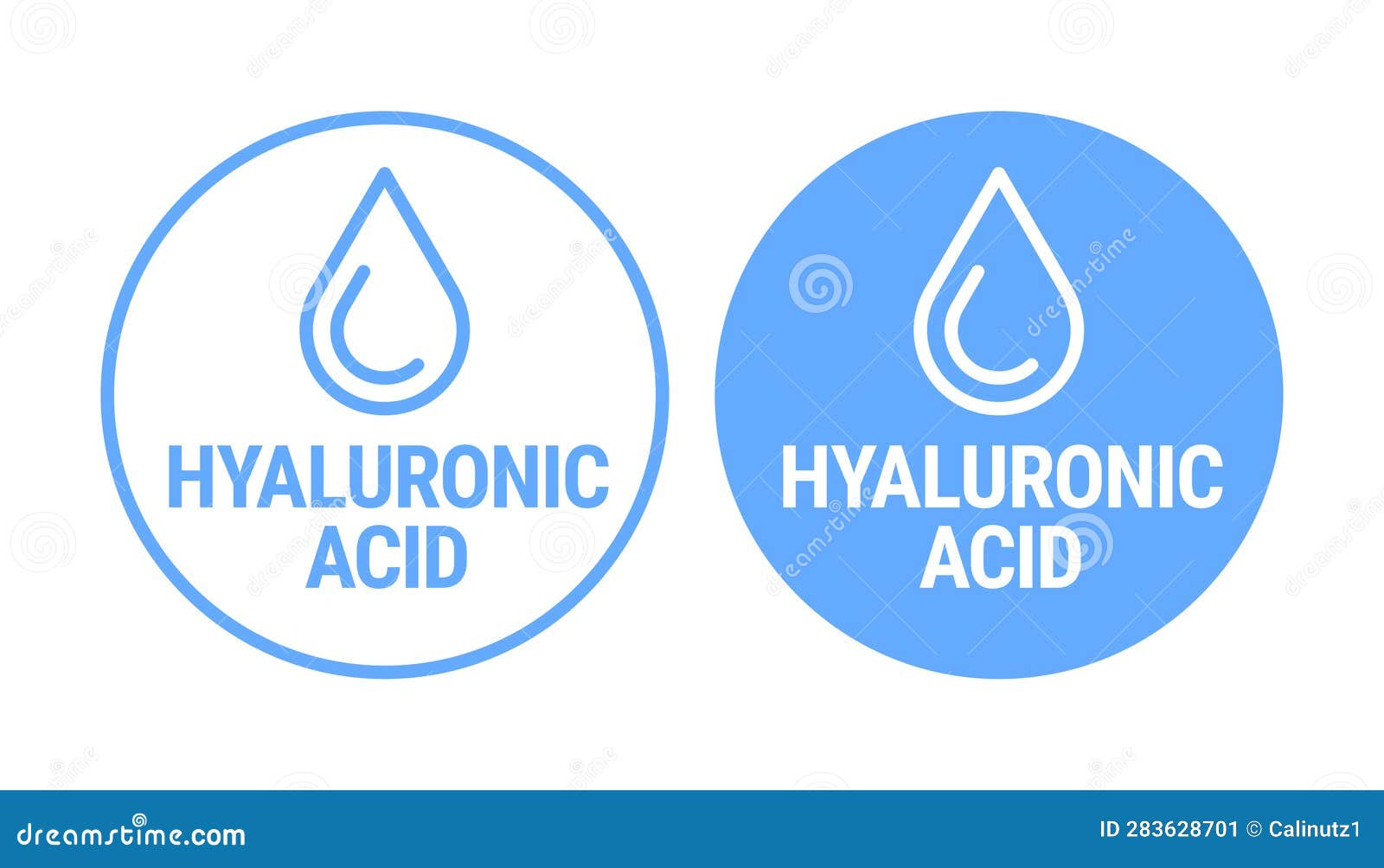 Hyaluronic Acid Vector Icon Logo Badge Concept Design Stock Vector ...