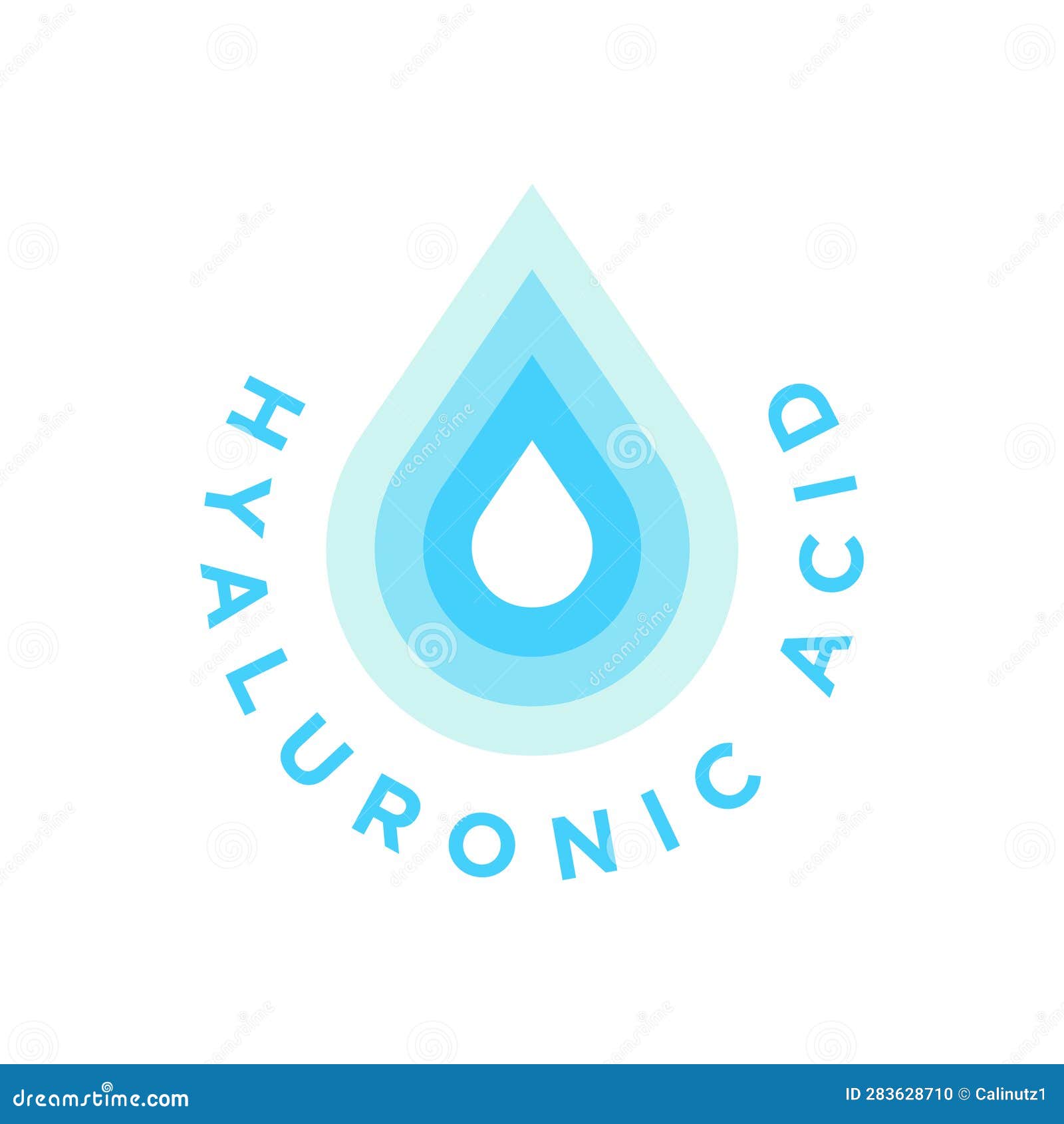 Hyaluronic Acid Vector Icon Logo Badge Concept Design Stock Vector ...