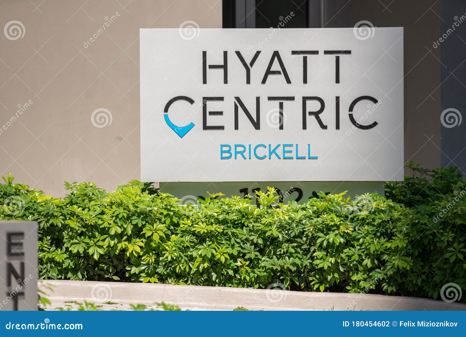 Hyatt Centric Brickell Entrance Sign Editorial Photography - Image of ...