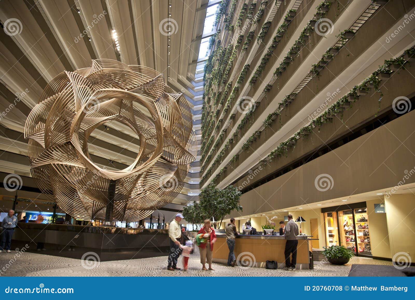Hyatt SF Inside editorial stock photo. Image of ceiling - 20760708