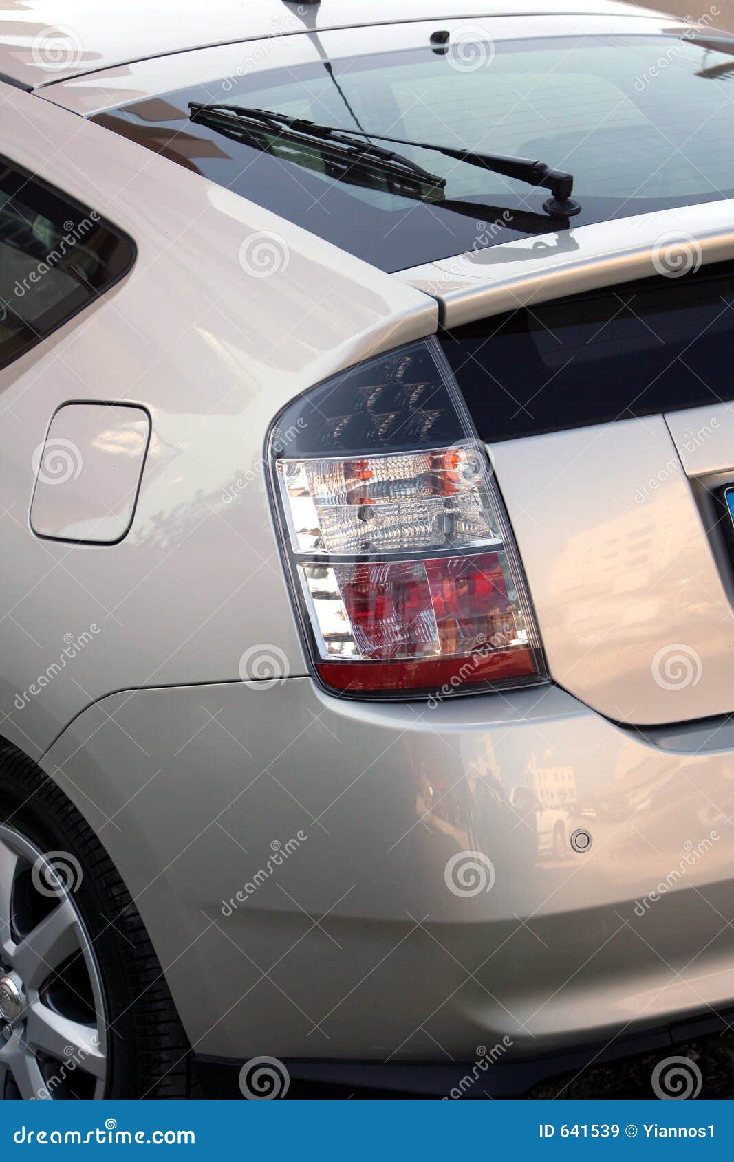 Hybrid car backside stock image. Image of transport, environment - 641539