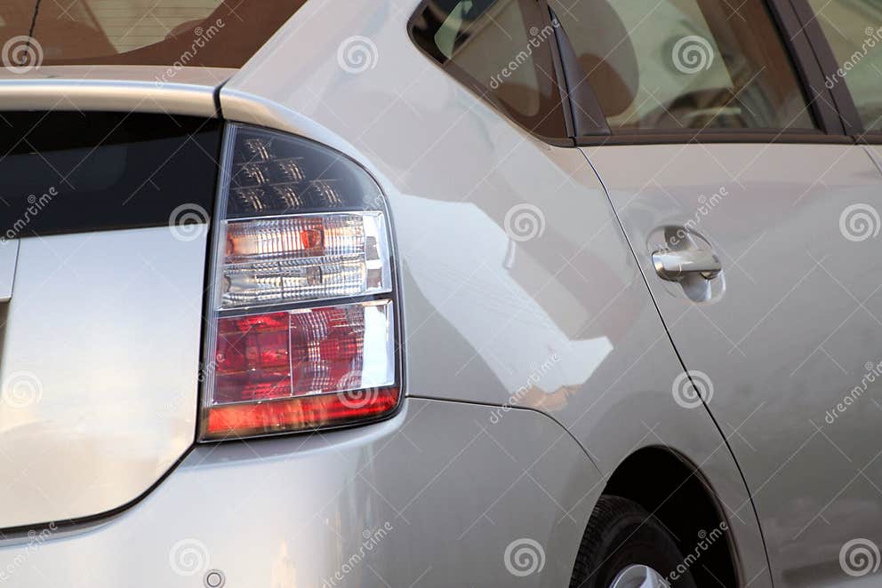 Hybrid car backside stock photo. Image of acceleration - 641540