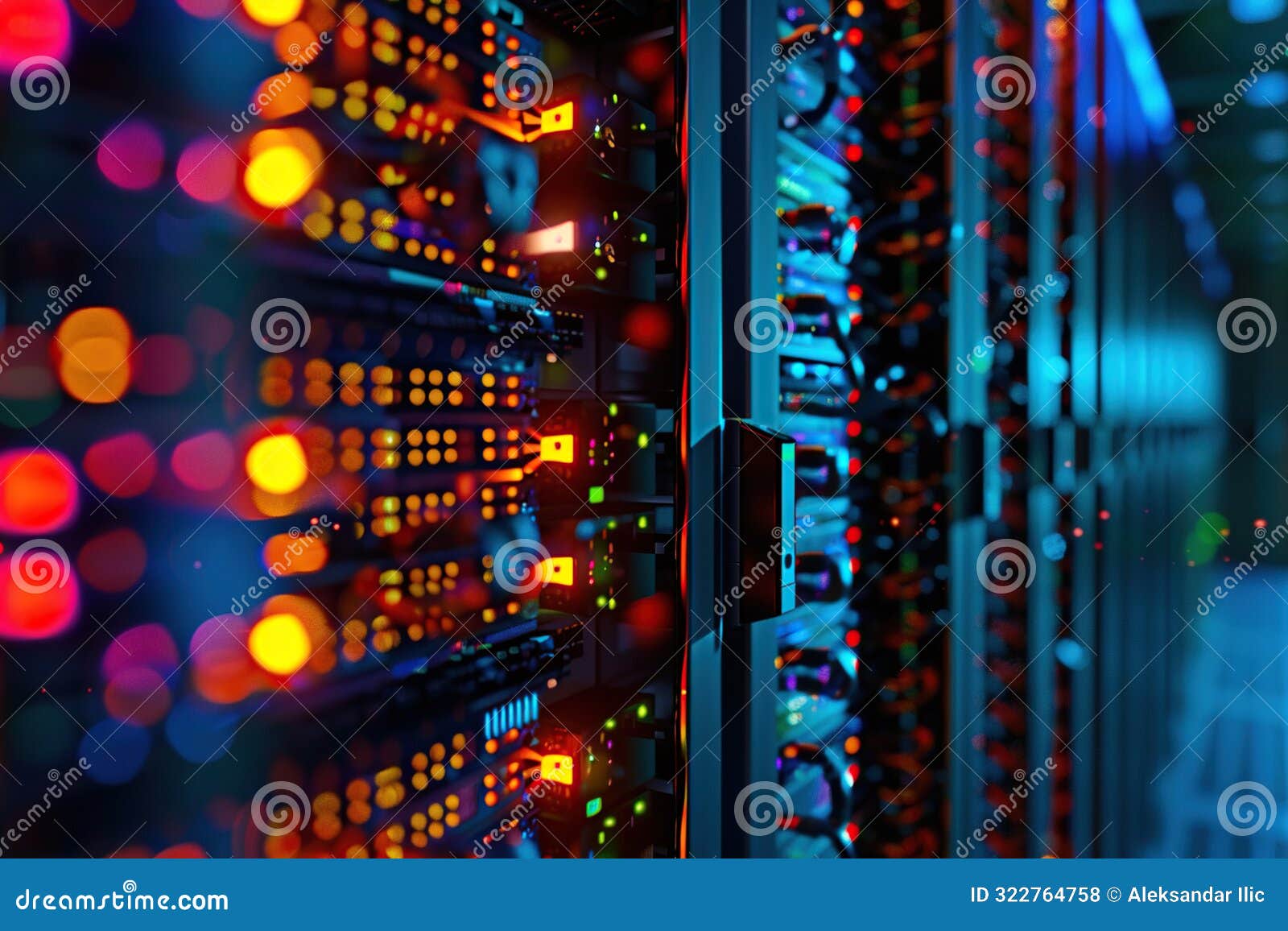 Hybrid Cloud Network. Server, Storage, Data Transfer. Generative Ai ...