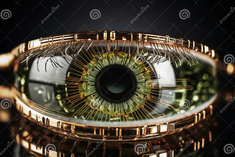 Hybrid of a Digital Human Eye Closeup, Augmented Reality and Digital ...