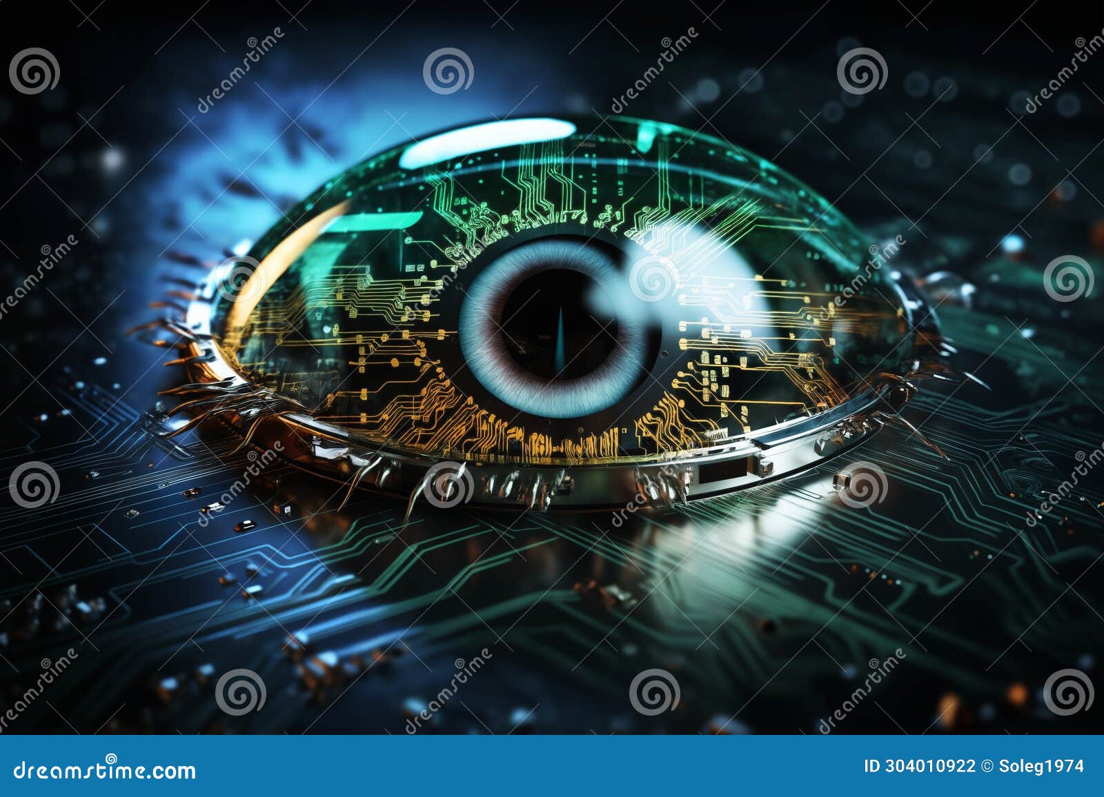 A Hybrid of a Digital Human Eye and a Lens on a Printed Circuit Board ...