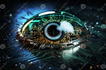 A Hybrid of a Digital Human Eye and a Lens on a Printed Circuit Board ...