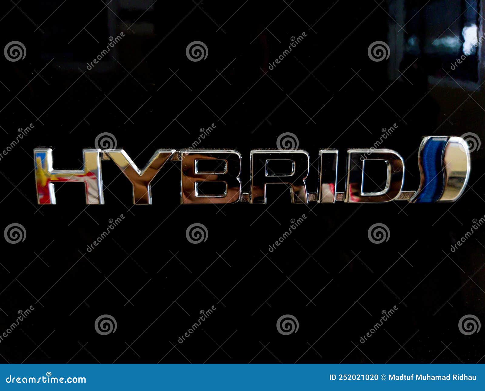 Hybrid Letter Emblem for Hybrid Engine Car Type Editorial Image - Image ...