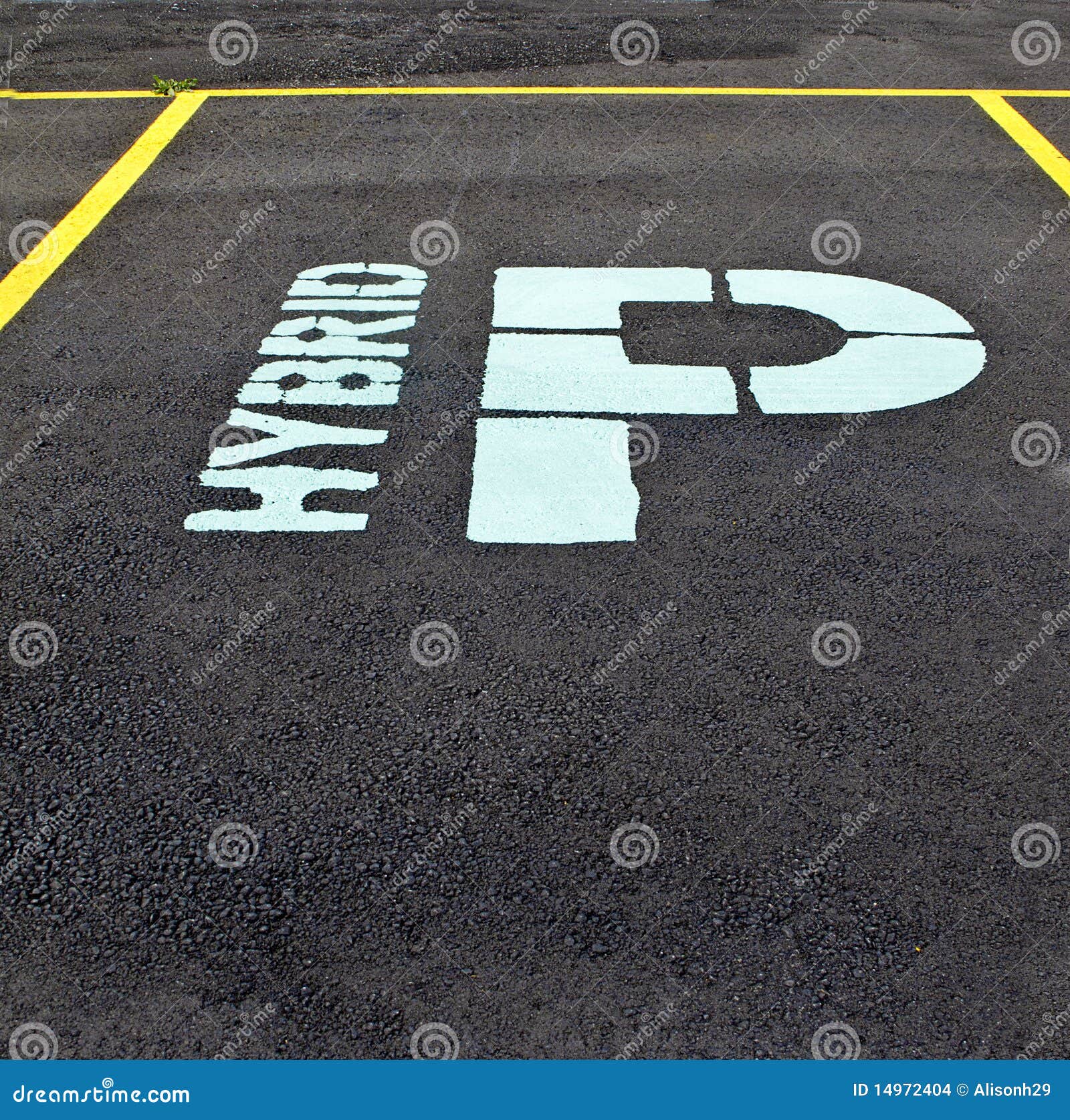 Hybrid Parking Sign stock photo. Image of driver, hybrid - 14972404