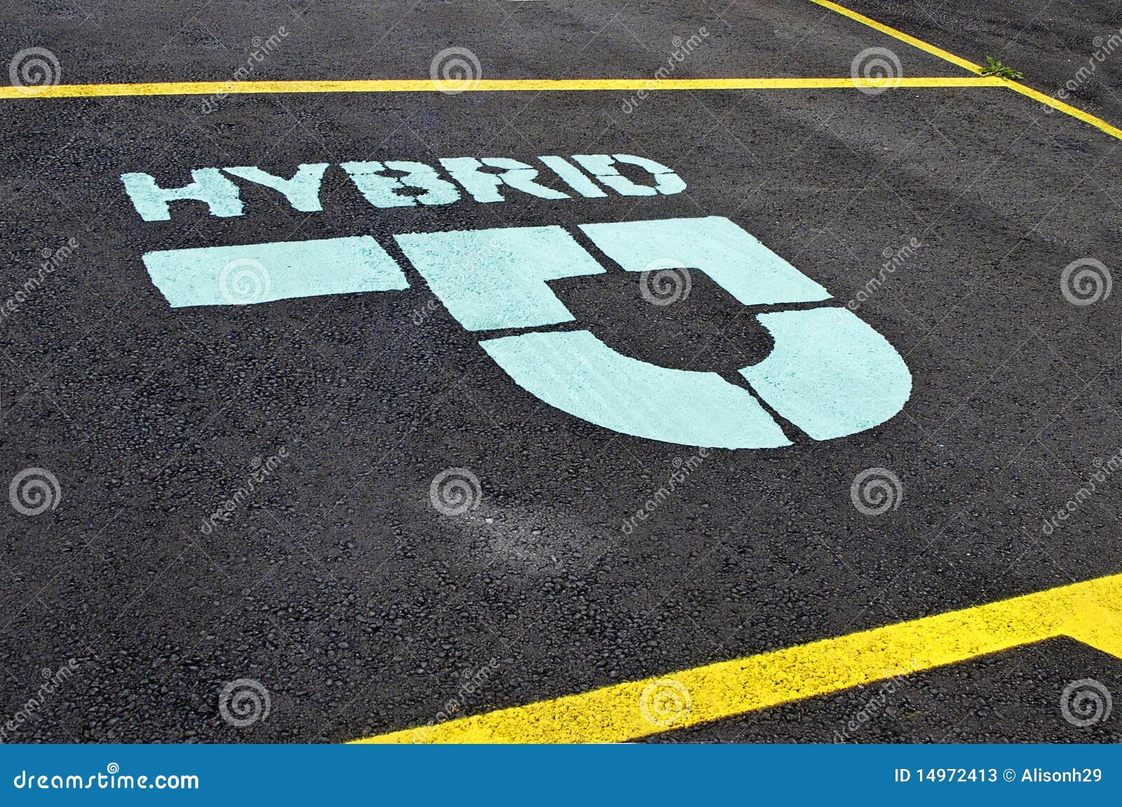 Hybrid Parking Sign stock image. Image of energy, green - 14972413