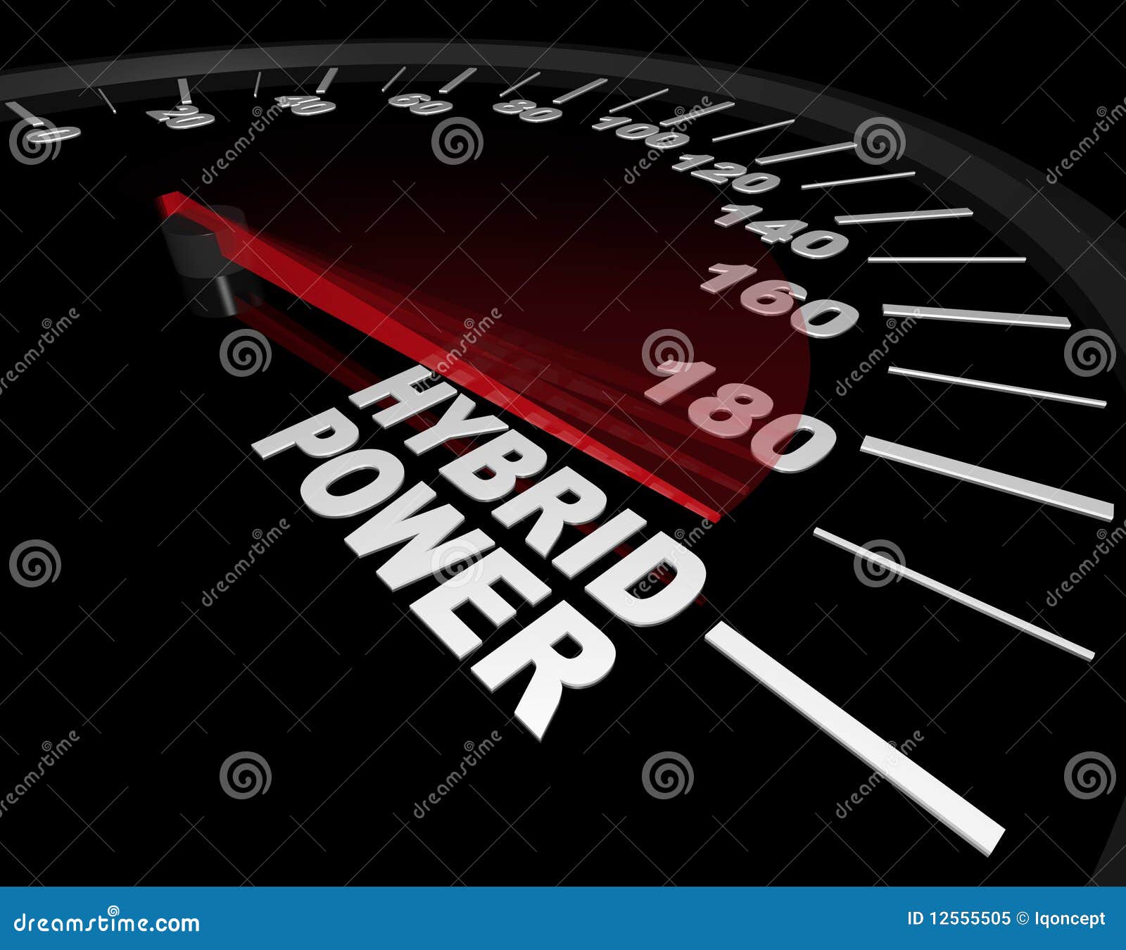 Hybrid Power - Speedometer stock illustration. Illustration of ...