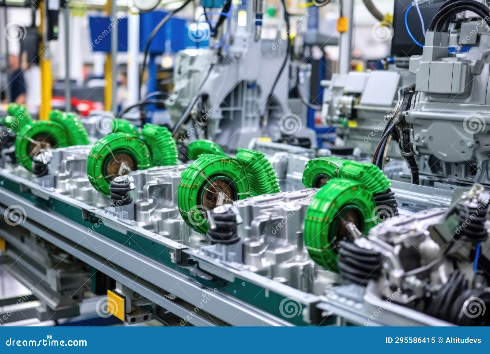 Hybrid Powertrain Components in Production Stock Image - Image of ...