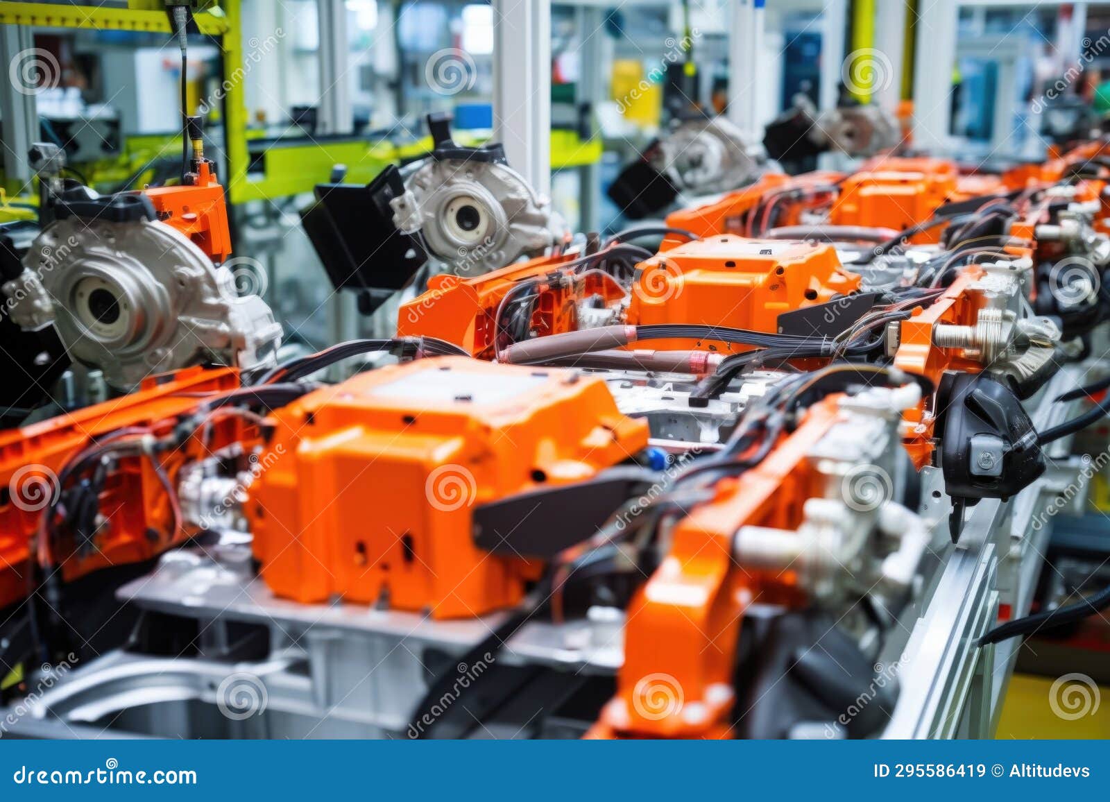 Hybrid Powertrain Components in Production Stock Illustration ...