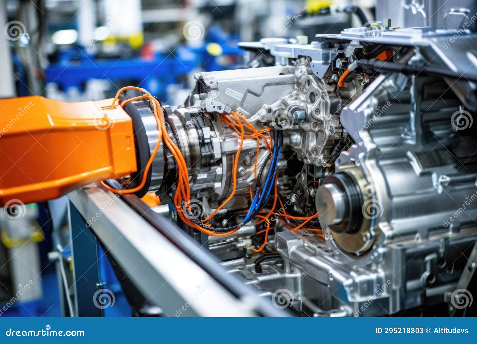 Hybrid Powertrain Components in Production Stock Image - Image of ...