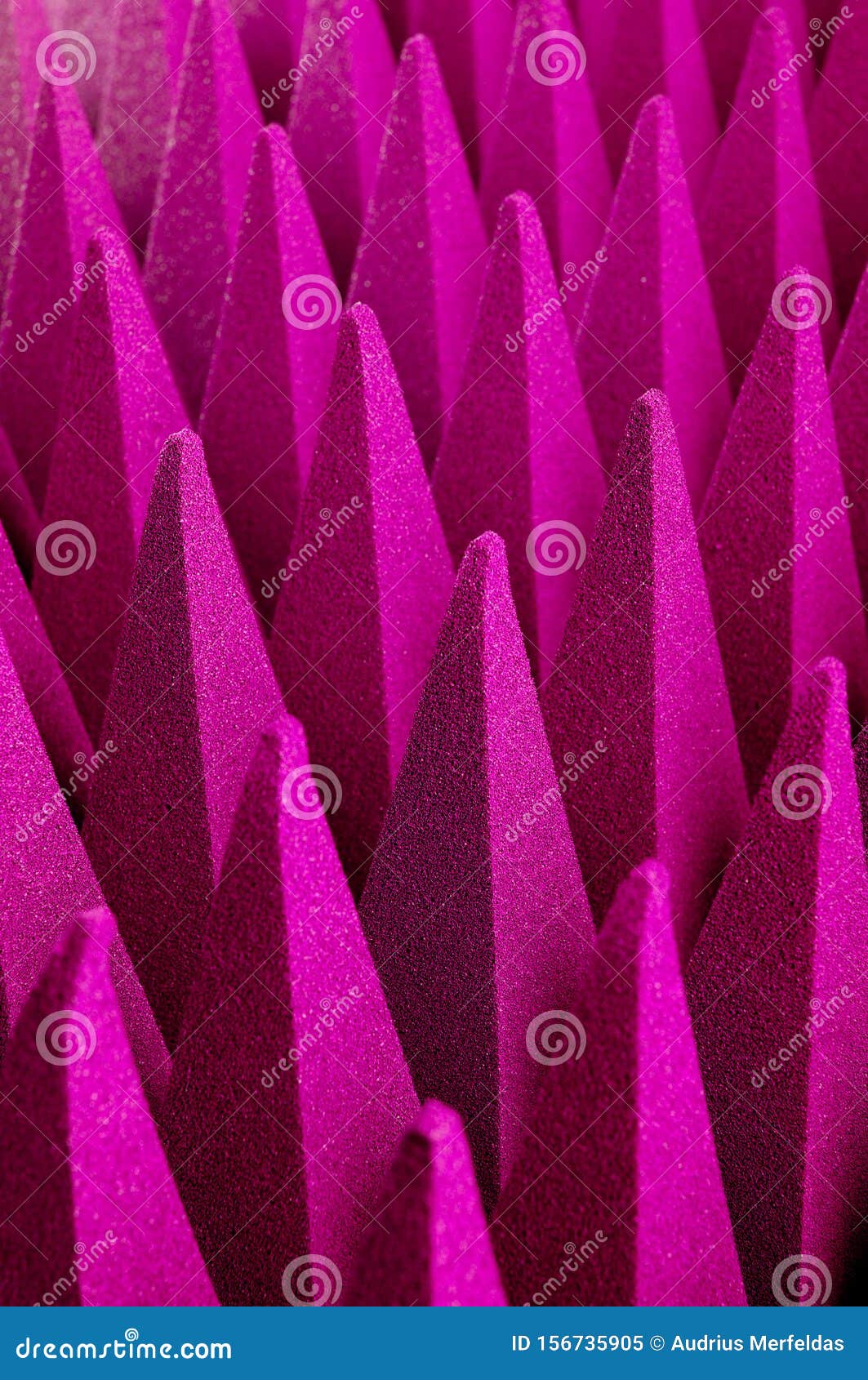 Hybrid Pyramidal RF Absorbers Close Up Stock Image - Image of pink ...