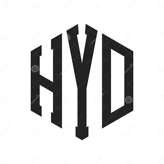 HYD Logo Design. Initial Letter HYD Monogram Logo Using Hexagon Shape ...