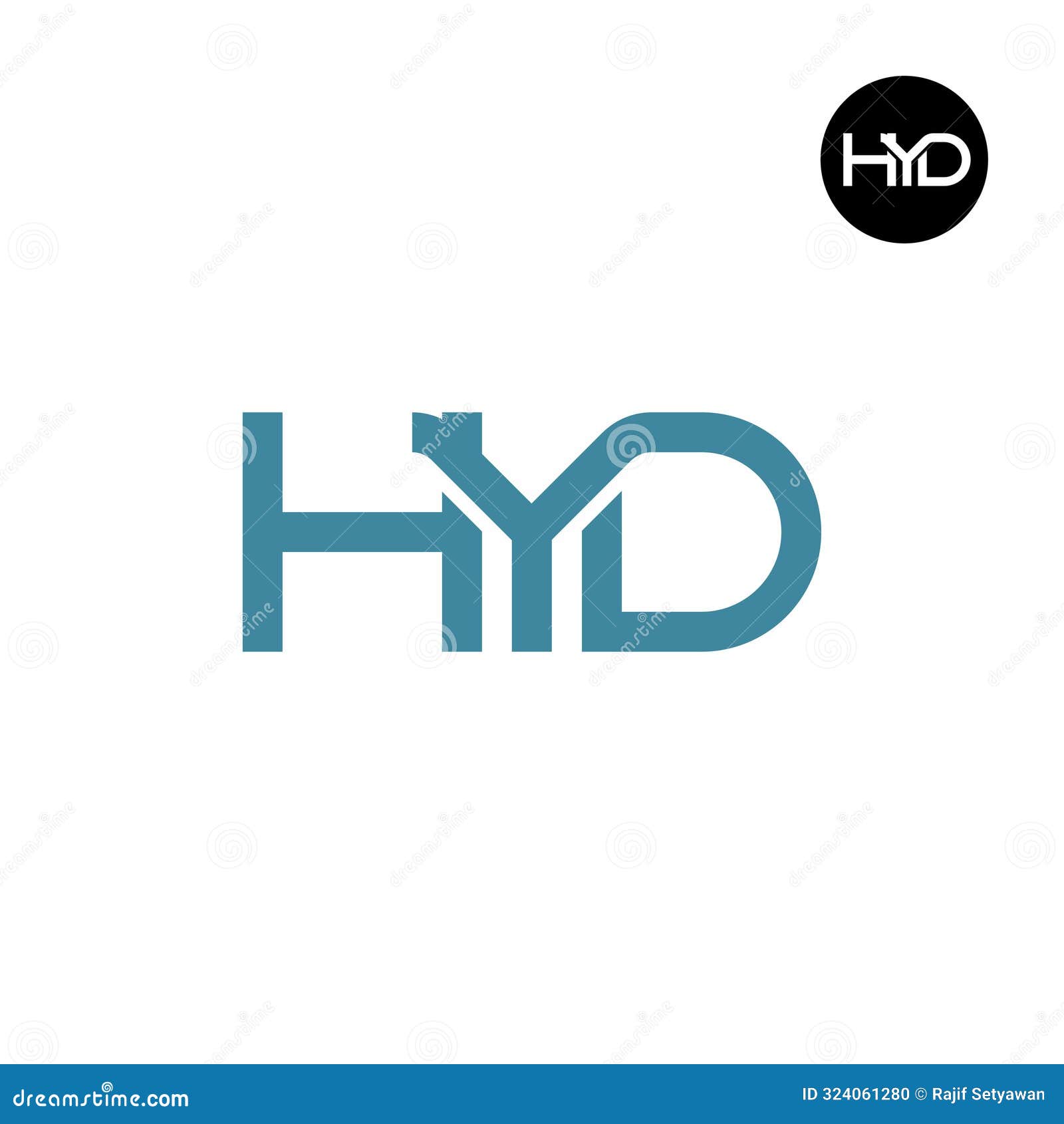 HYD Logo Letter Monogram Design Stock Vector - Illustration of ...
