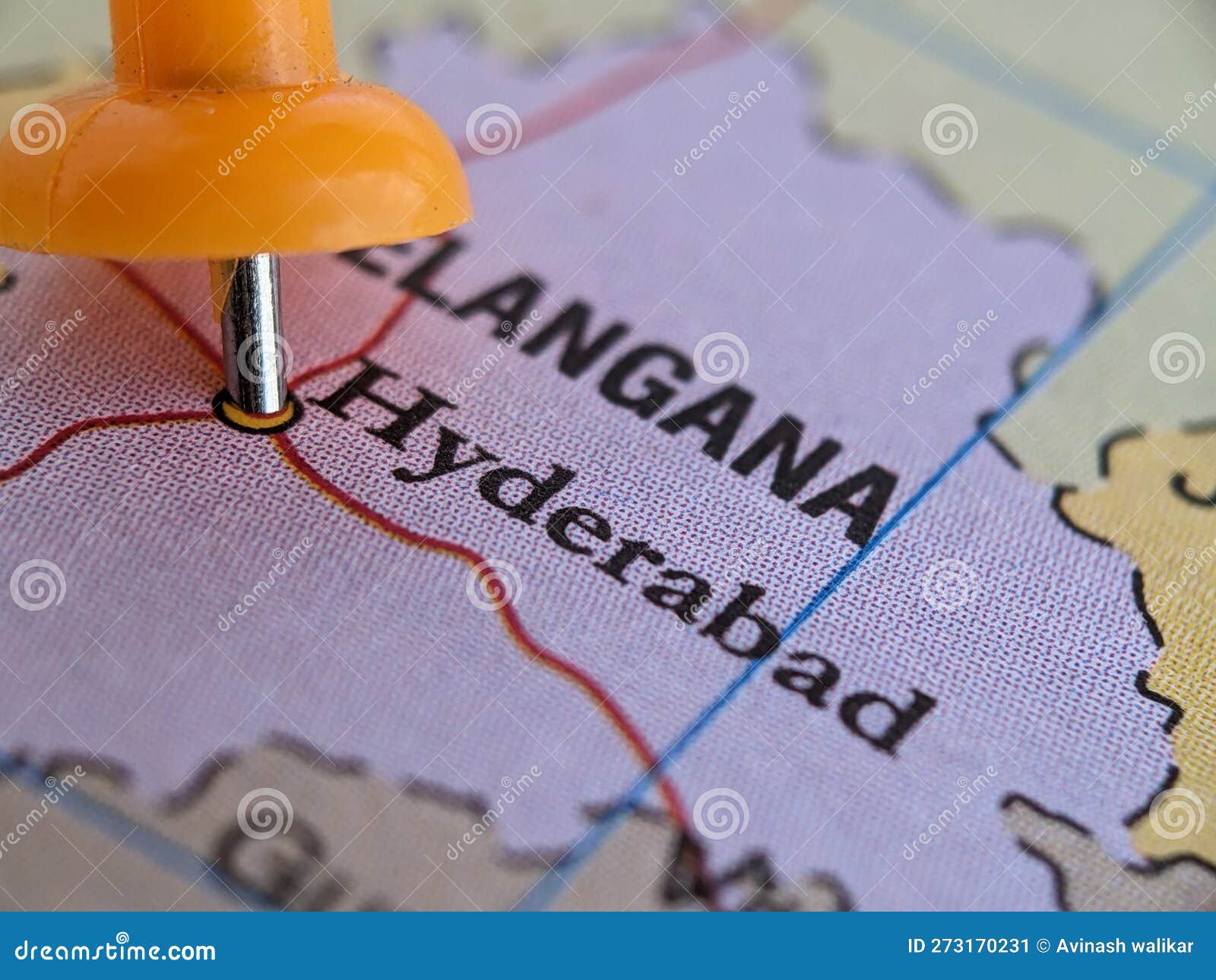 The Hyderabad City Highlighted in India Map Stock Image - Image of city ...